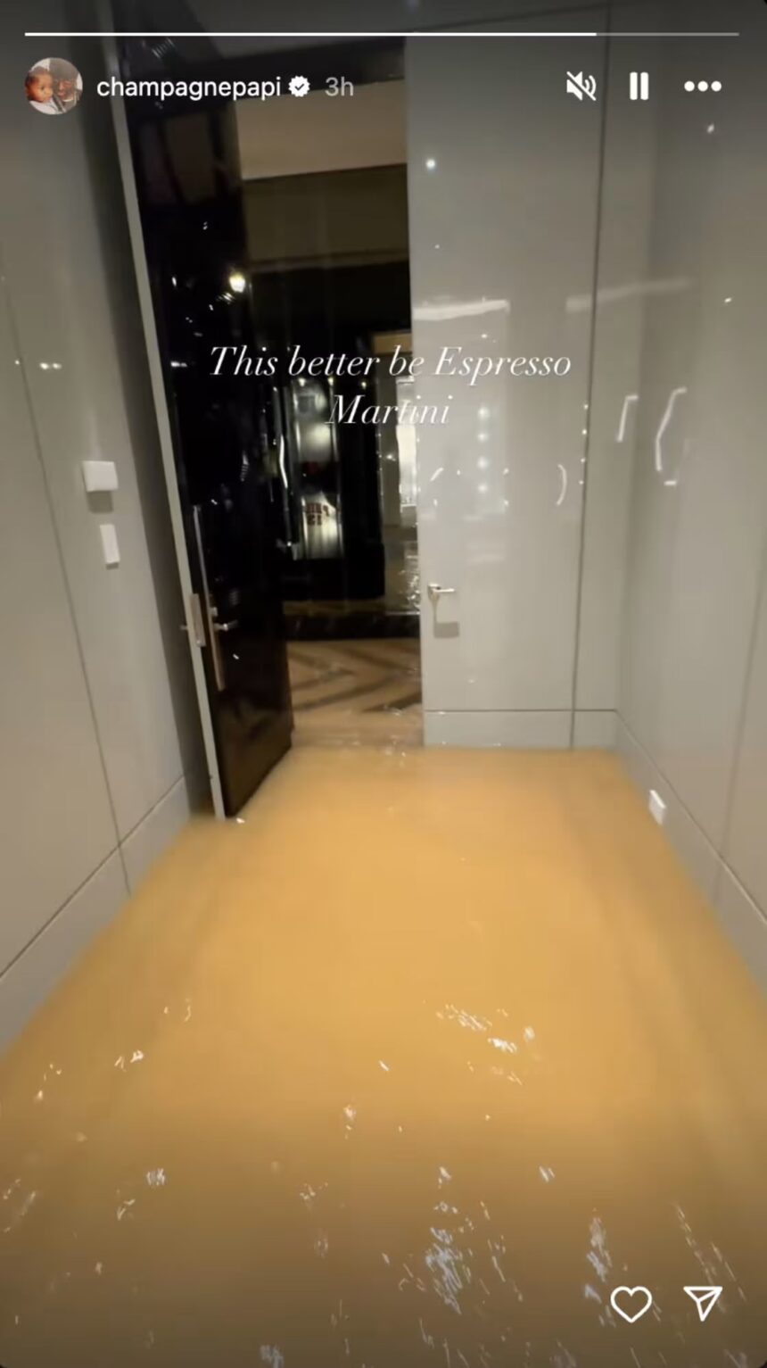 Drake shares footage of his mansion flooding: 'This better be espresso ...